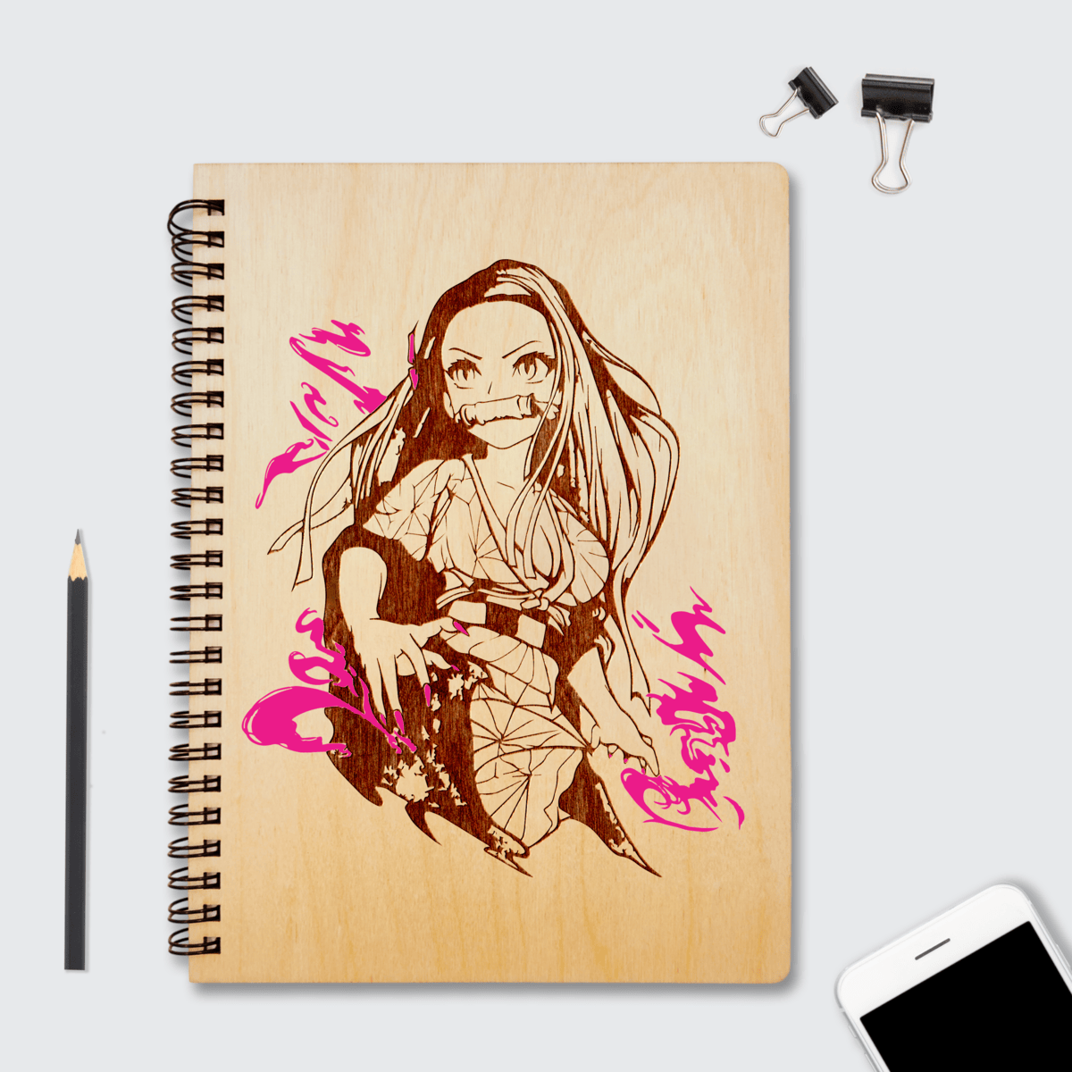 Personalized Nezuko Anime Notebook – Stylish & Unique – Masta Kala