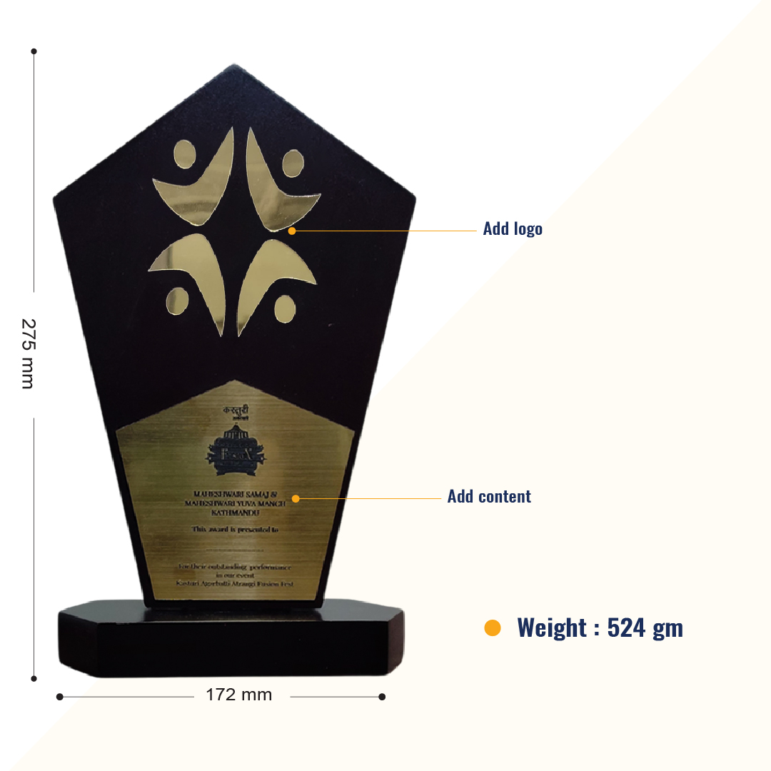 Corporate Gifting :: Type :: Trophy :: Personalized Pentagon Shape ...