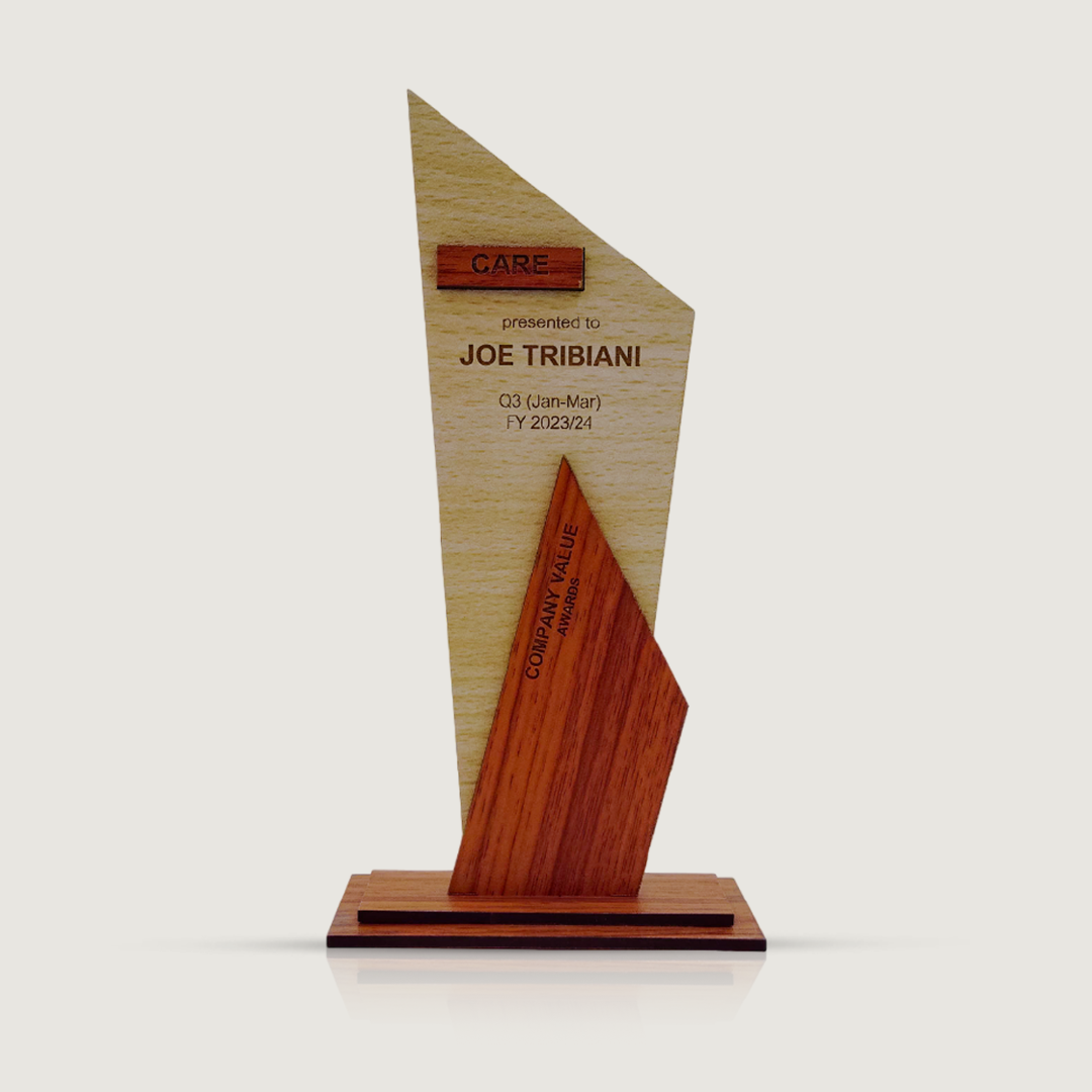 Corporate Gifting :: Type :: Trophy :: Modern Wood Finish Trophy