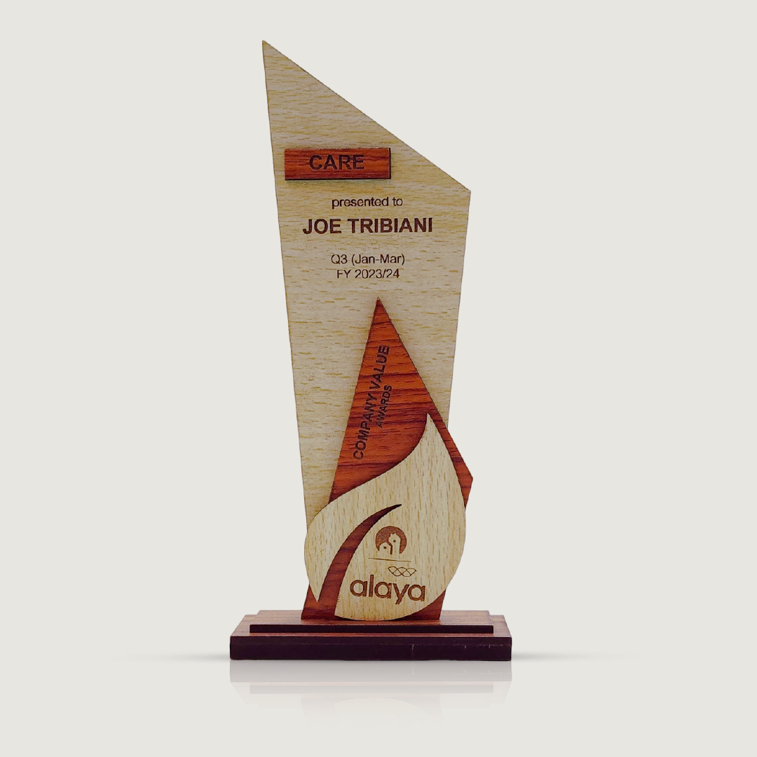 Corporate Gifting :: Type :: Trophy :: Premium Dual-Tone Wooden Trophy