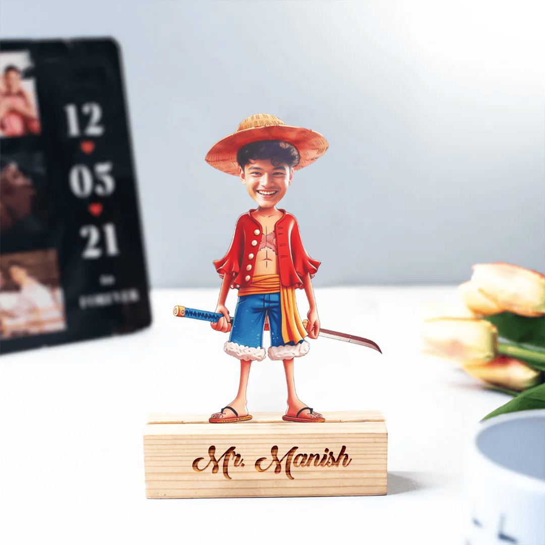 Personalized Gifts :: Shop By Theme :: Anime :: Luffy Caricature with ...