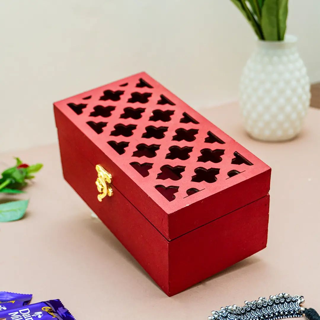 Red Jali Cutout Box | Traditional Nepali Craftsmanship | Masta Kala ...