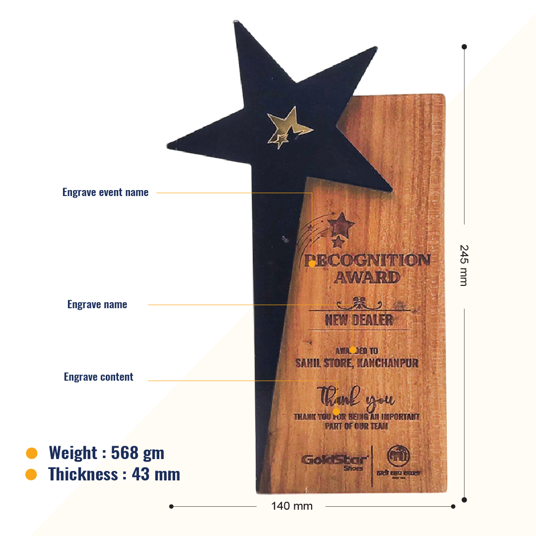 Corporate Gifting :: Type :: Trophy :: Star Achiever Trophy