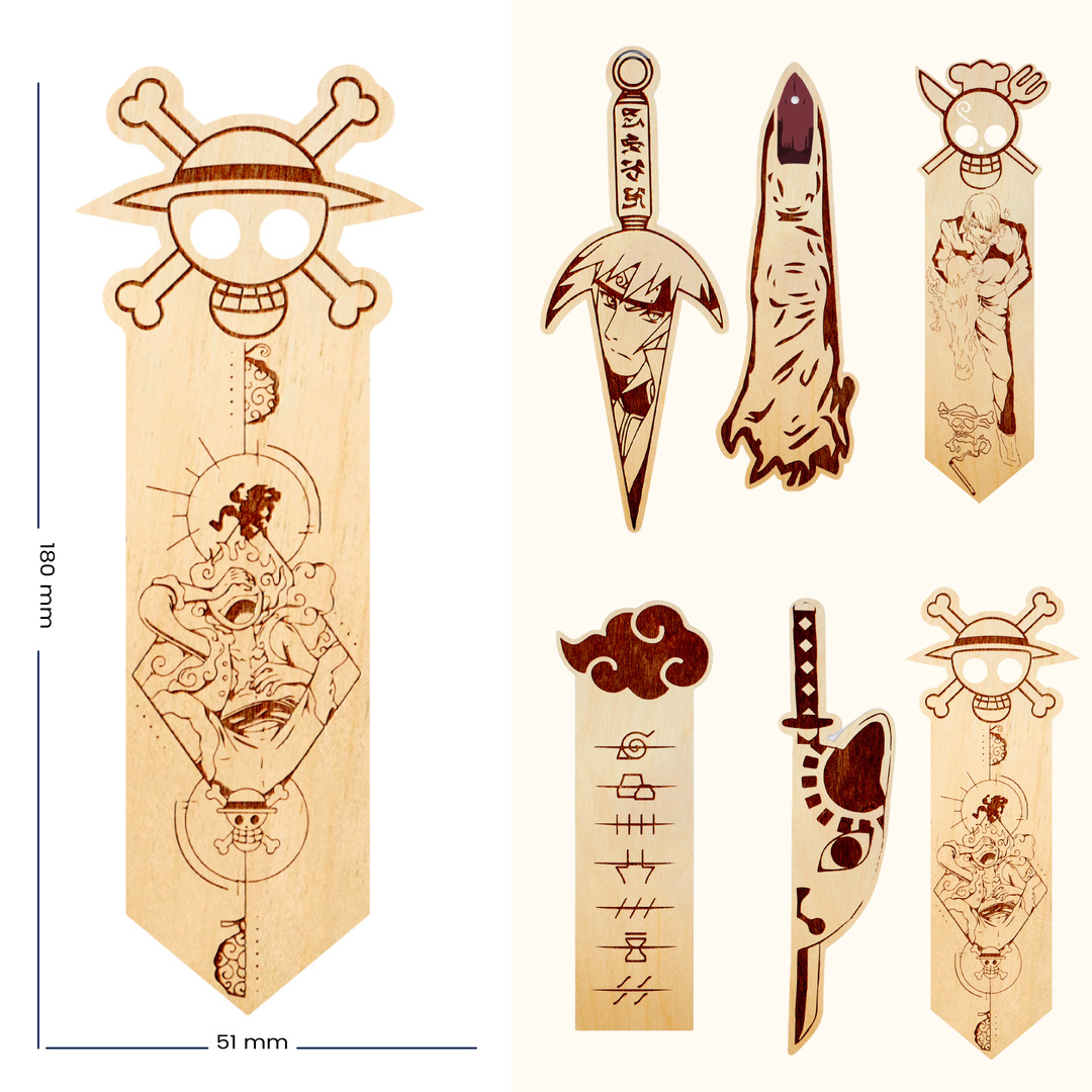 Monkey D. Luffy Anime Gift Set – Bookmark, Keyring & Notebook for One ...