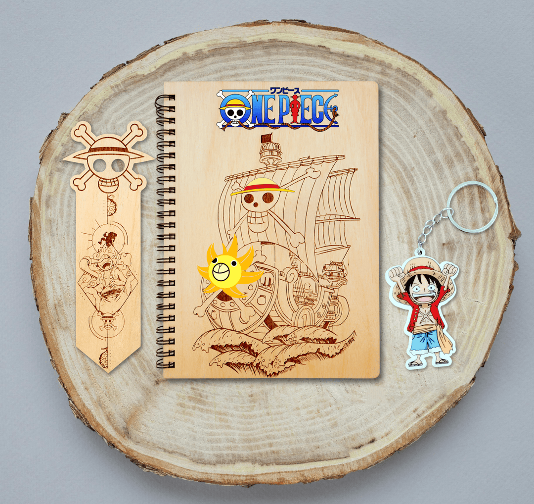 Monkey D. Luffy Anime Gift Set – Bookmark, Keyring & Notebook for One ...